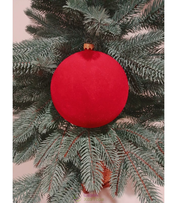 Новогодний шар "Бархат" Ø130мм красный Купить Оптом по Самой Низкой ...